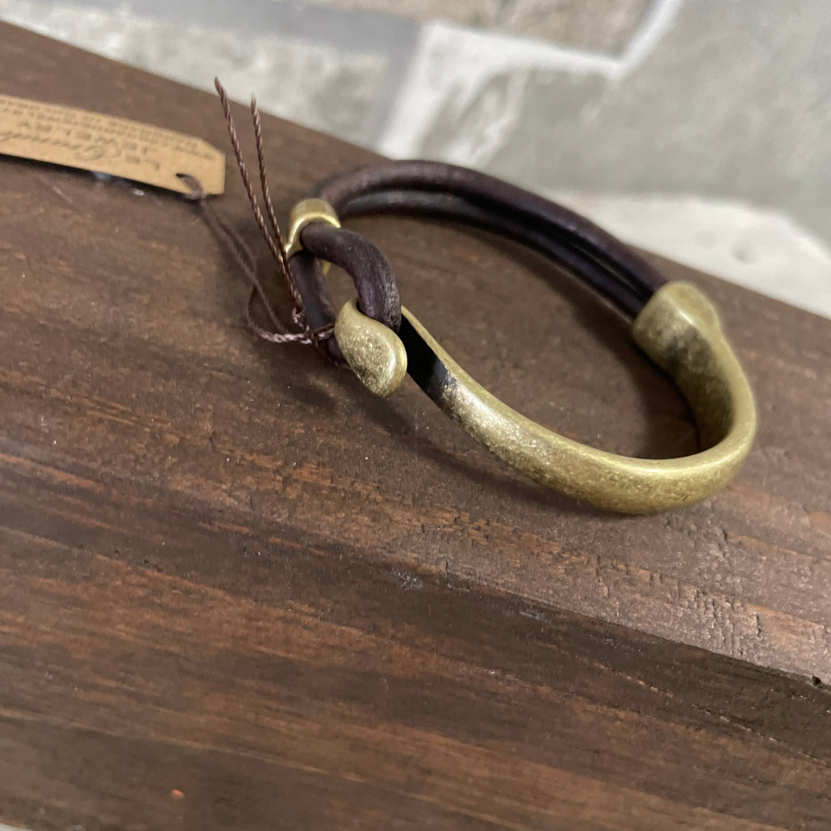 Brass Side Cuff with Dark Brown Leather Bracelet – UrbanCulture-Boutique